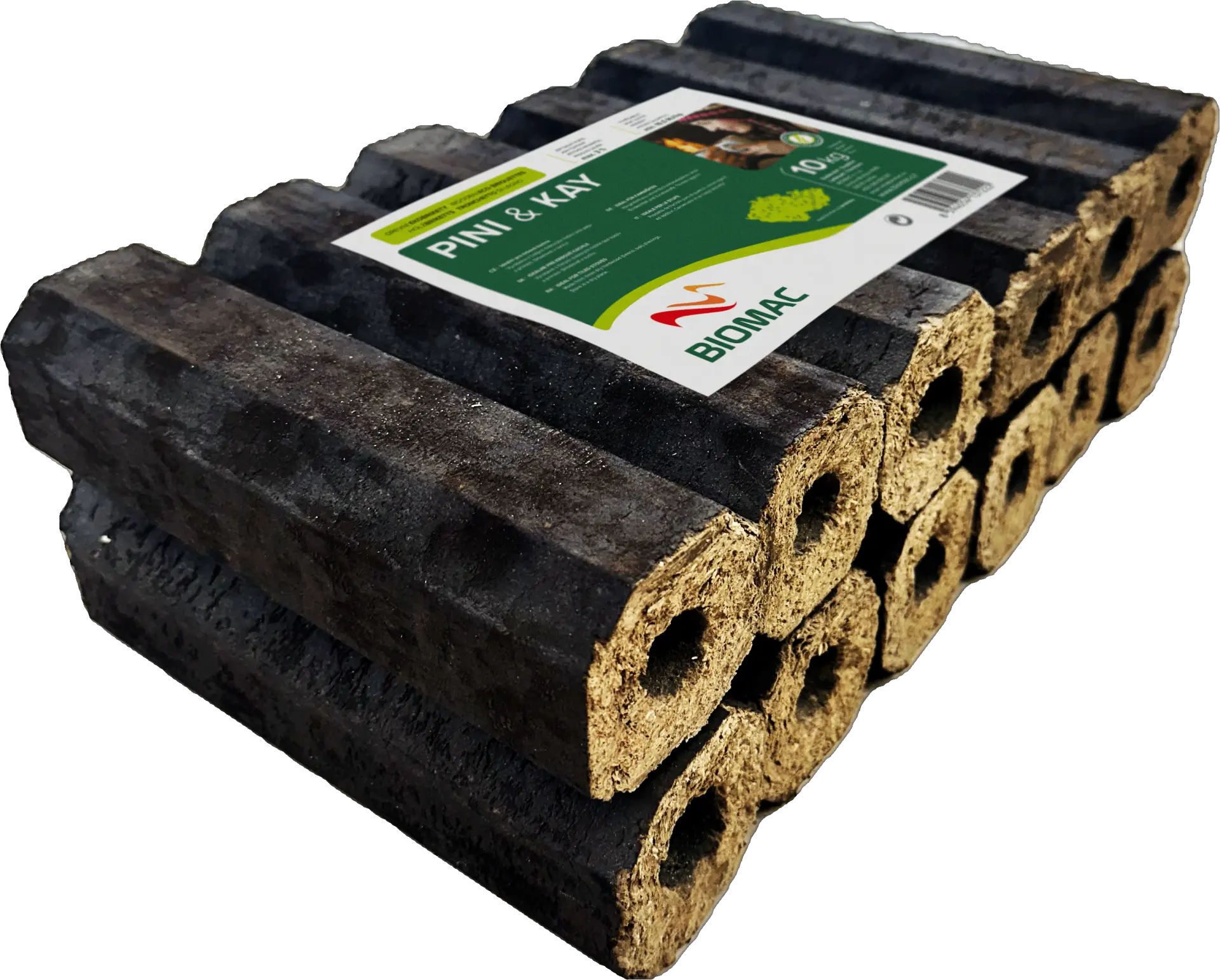 DŘEVNÍ BRIKETY PINI KAY - balík 10 kg